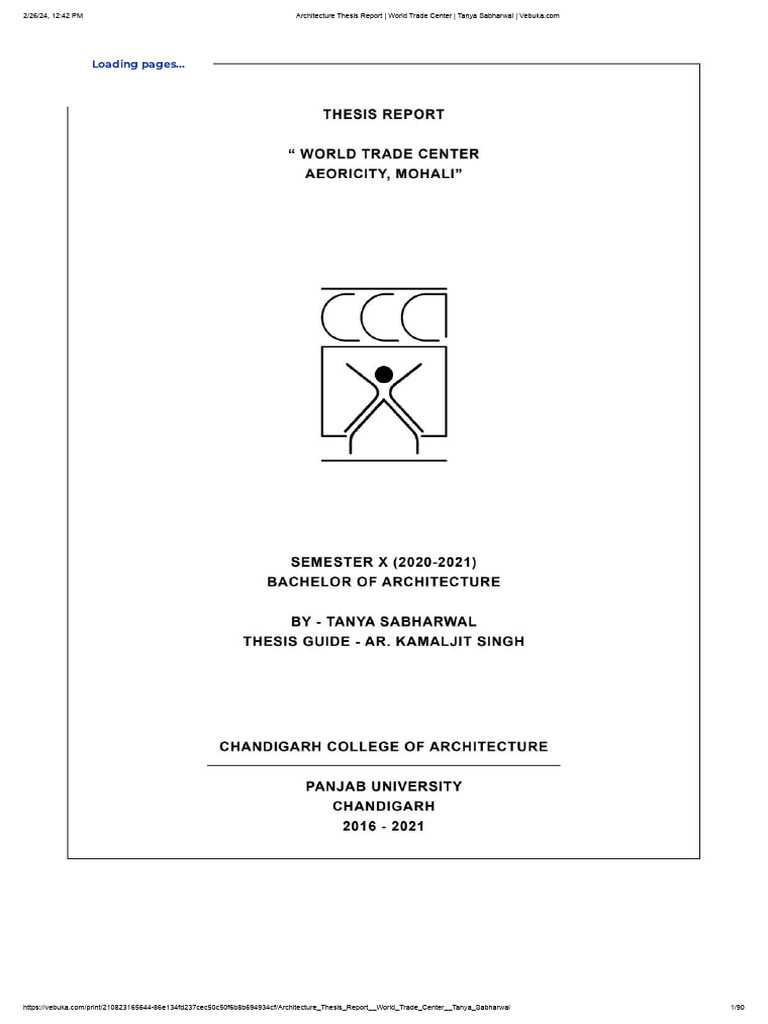 Architecture Thesis Report - World Trade Center - Tanya Sabharwal | PDF ...