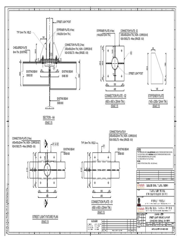Street Light Fixture Support Connection Details - R0 (01.03.21) | PDF ...