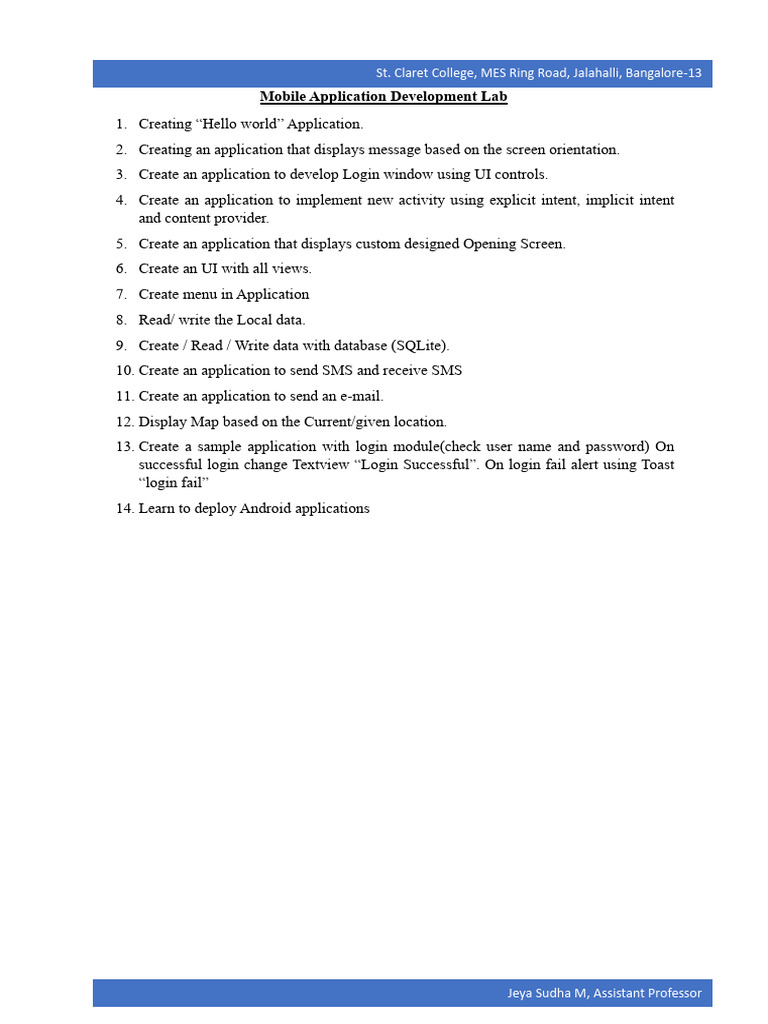 MAD - Practical Manual (1 To 7) | PDF | Android (Operating System) | Java (Programming Language)