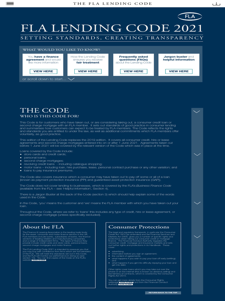Final Lending Code 2021 Ipdf | PDF | Credit Card | Loans