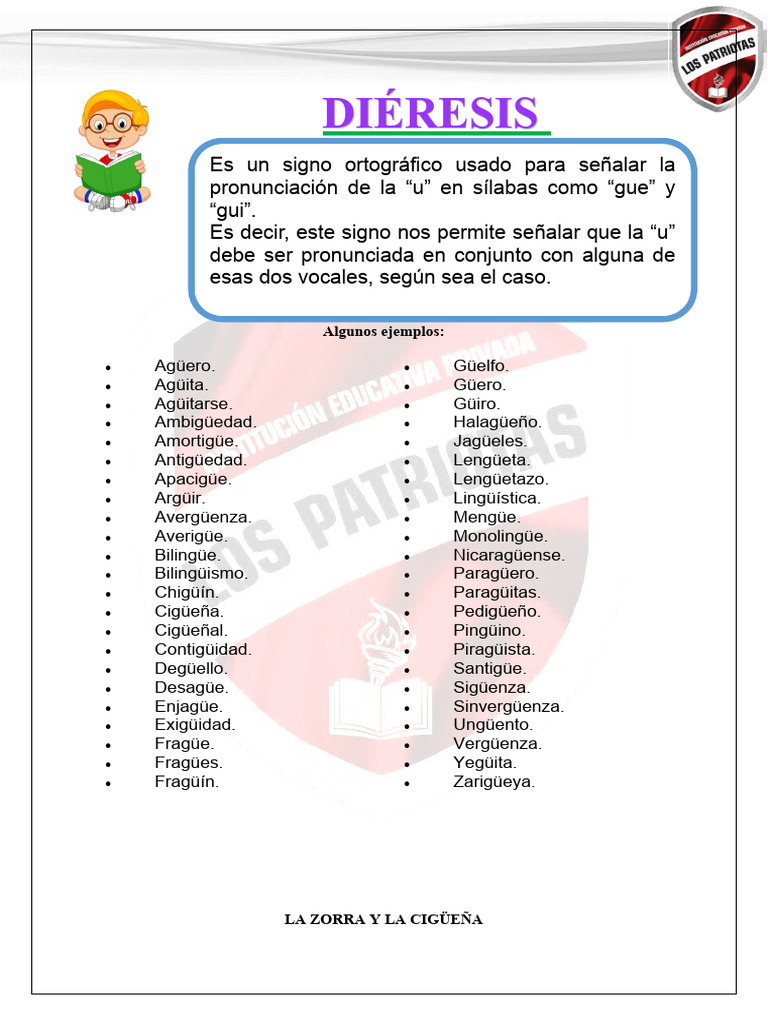 FICHA DE La-Dieresis | PDF | Lingüística