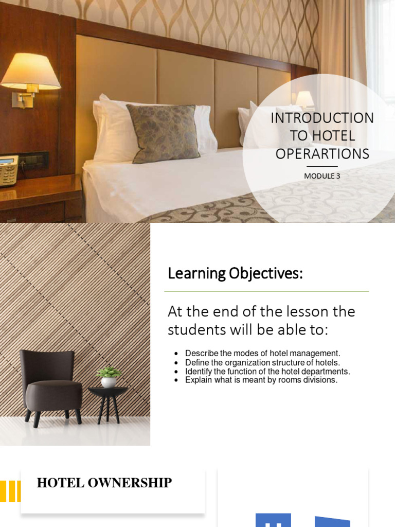 Fundamentals in Lodging Operations Module 3 | PDF | Franchising | Business