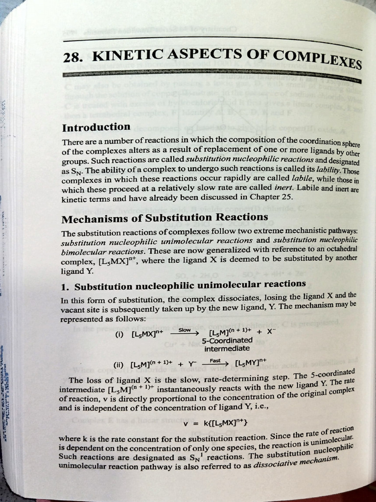 Reaction Mechs in Coordination Complexes | PDF | Coordination Complex | Chemical Reactions