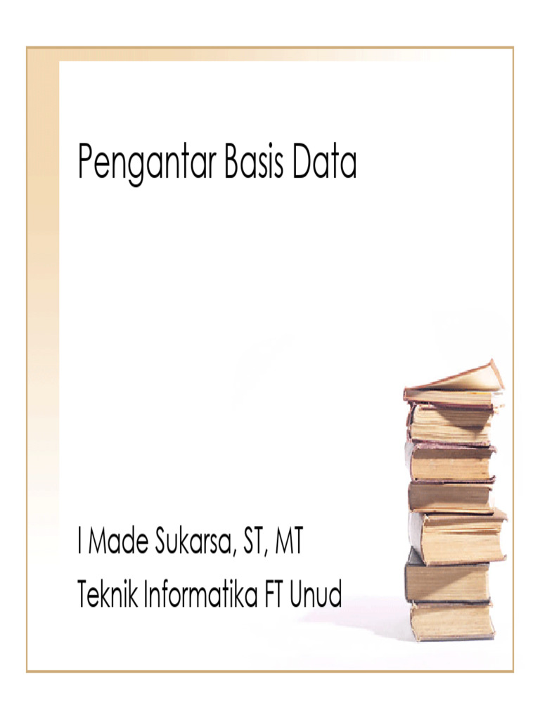 1 Pengantar Basis Data 1 | PDF