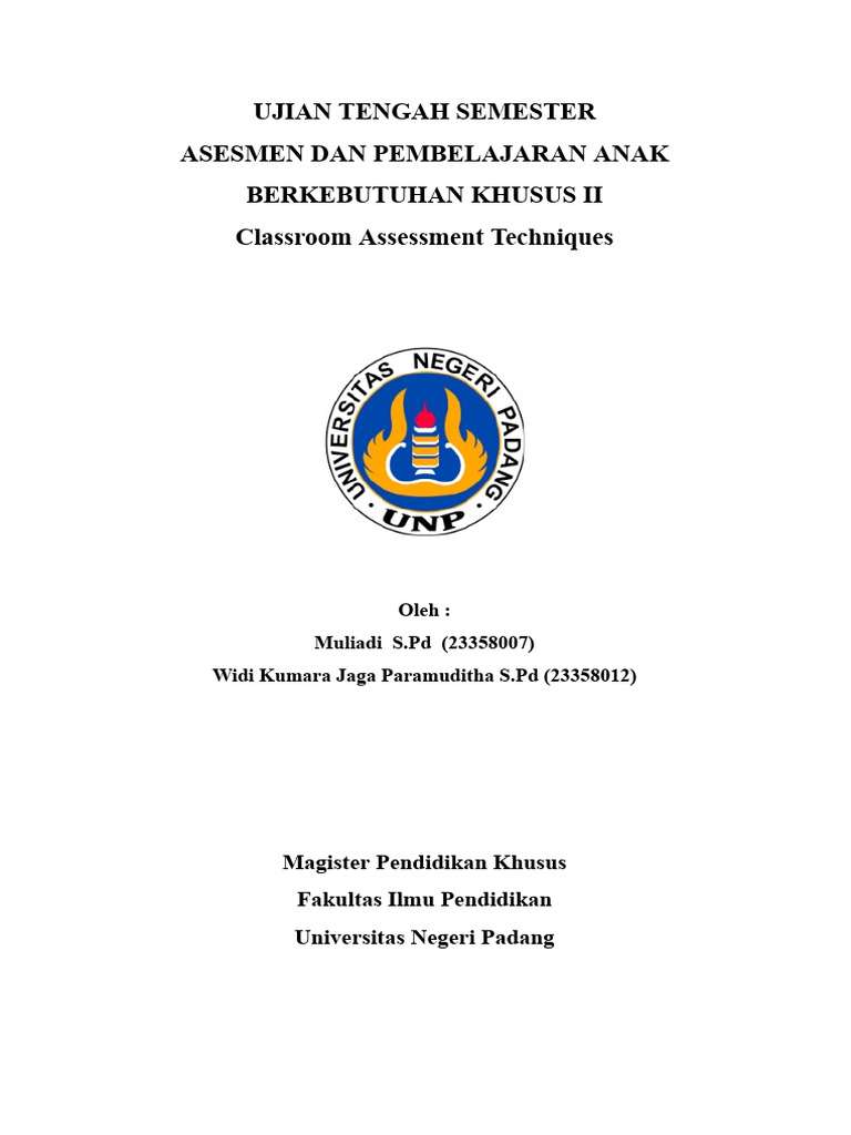 Asesmen Dan Pembelajaran ABK II | PDF | Karier & Perkembangan