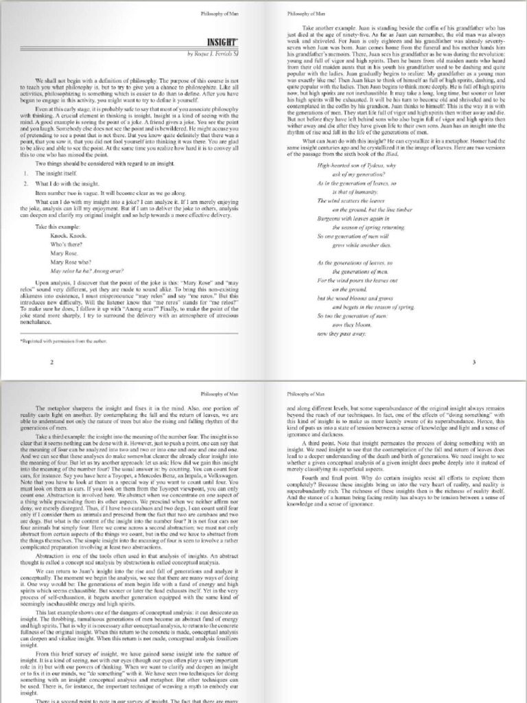 Insight - Fr. Roque Ferriols | PDF