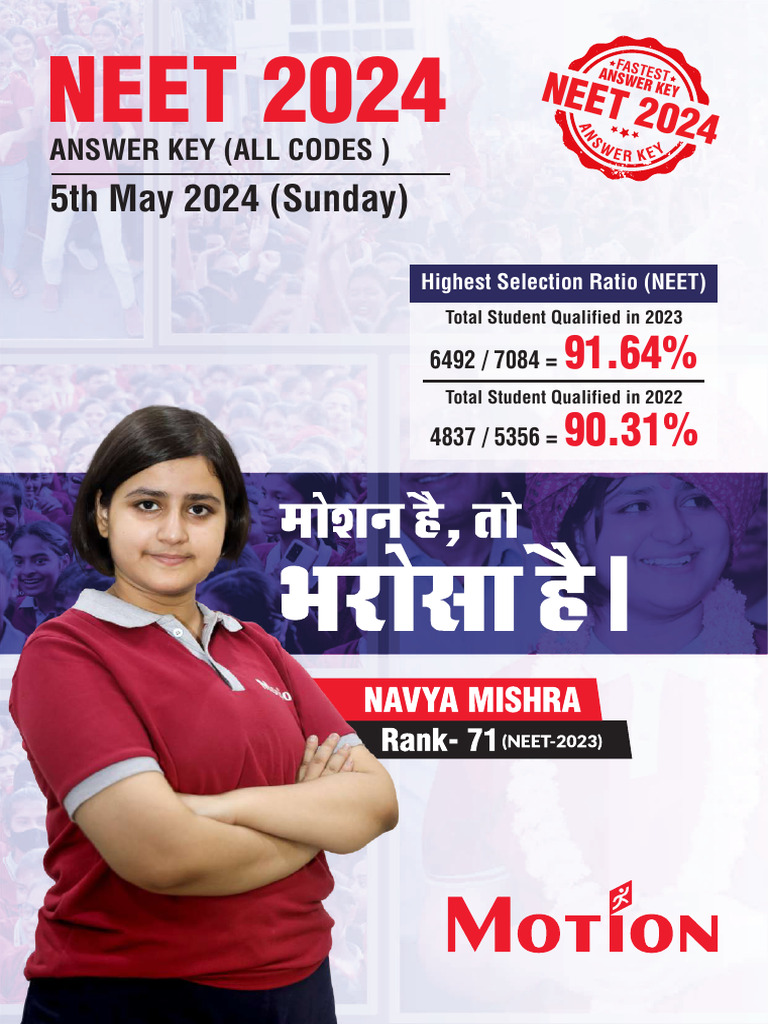 NEET 2024 Answer Key and Scholarships | PDF