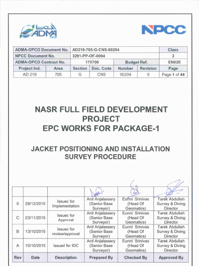 3291-Pp-Of-0004-Ver-C0000 - Jacket Installation and Poitioning Proc ...