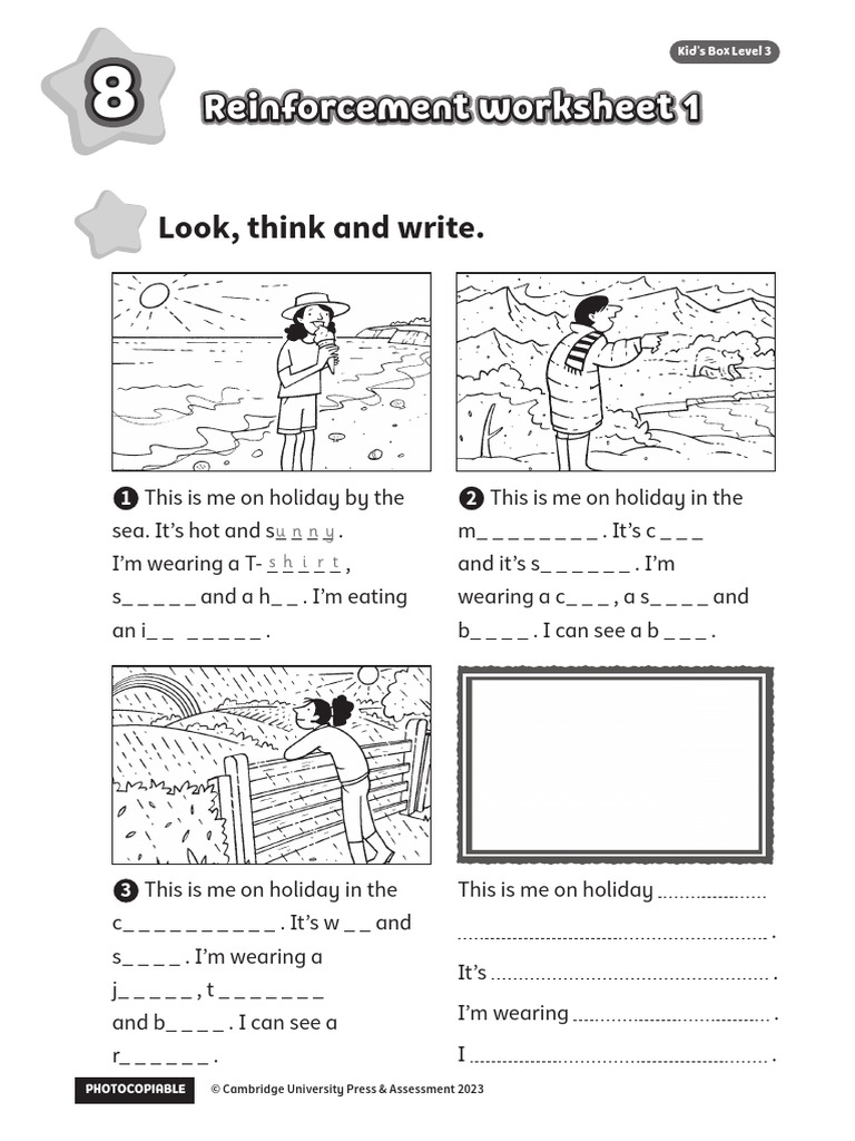 KidsBox Level3 Unit8 Reinforcement Worksheet 1 | PDF