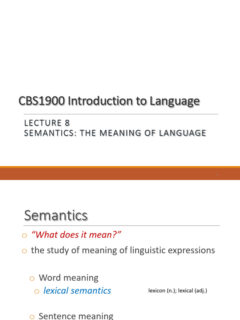 L8-Semantics Postclass | PDF | Semantics | Lexical Semantics L8-Semantics Postclass | PDF | Semantics | Lexical Semantics