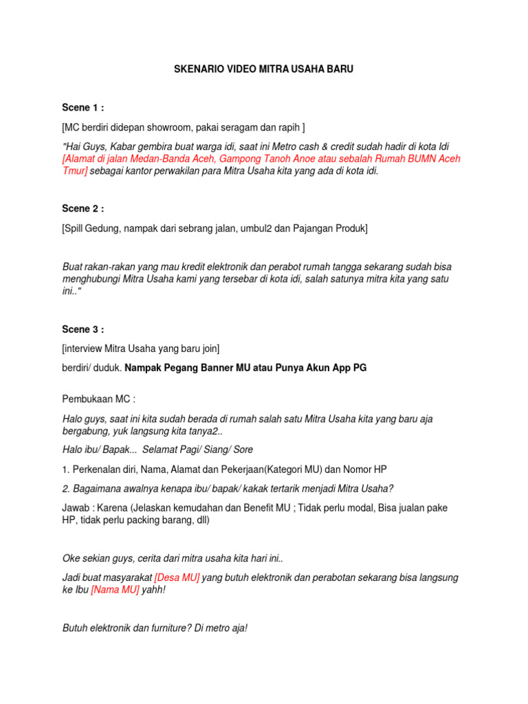 Teks Scane Adegan | PDF