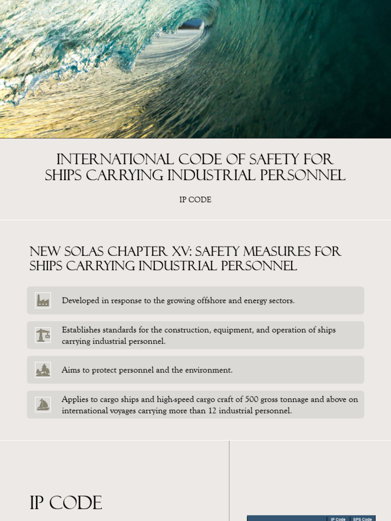 IP Code: Safety for Industrial Ships | PDF | Ships | Dangerous Goods