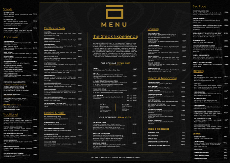 Ala Carte Menu Updated December | PDF