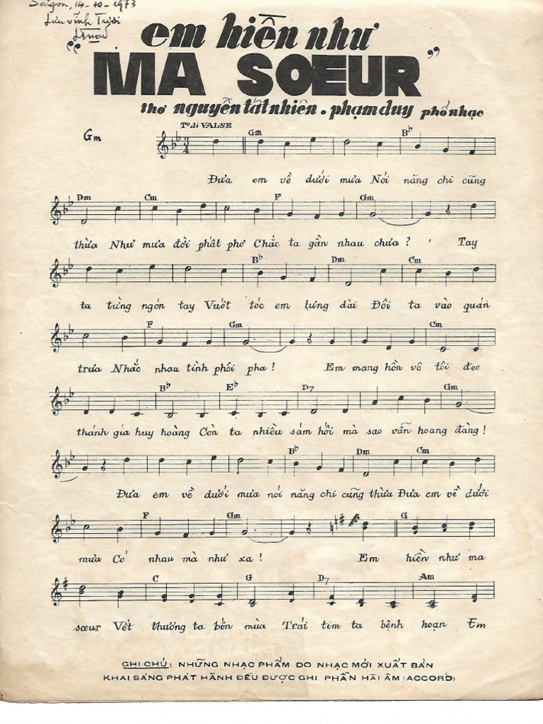 Em Hien Nhu Ma Soeur | PDF
