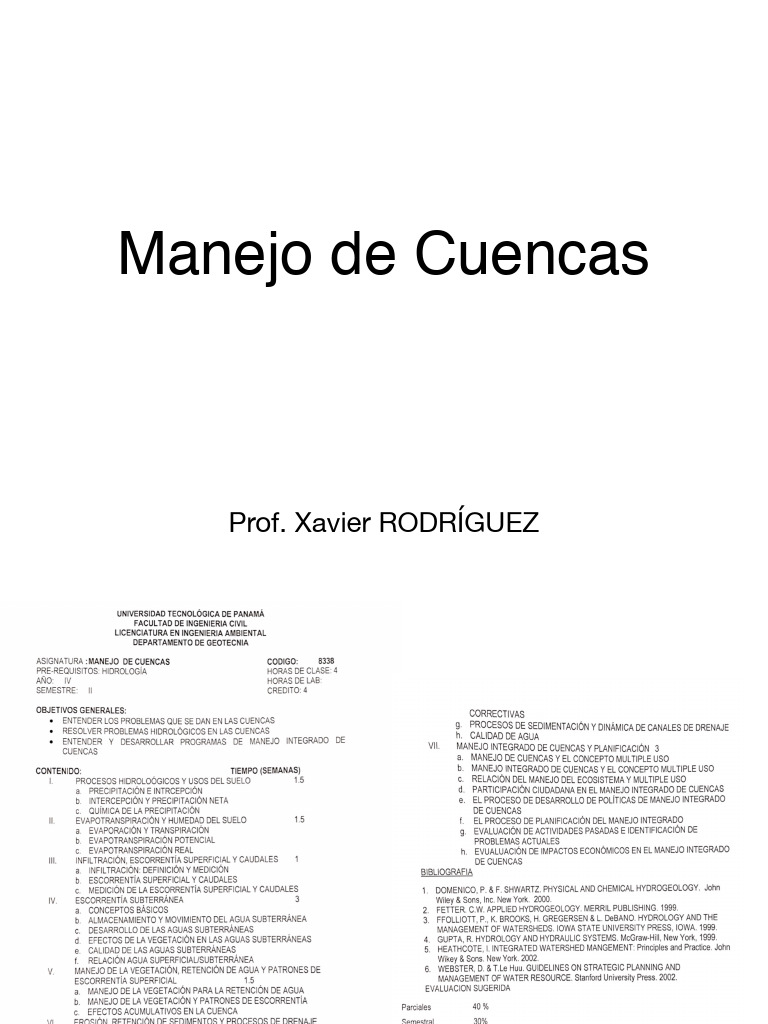Manejo de Cuencas | PDF