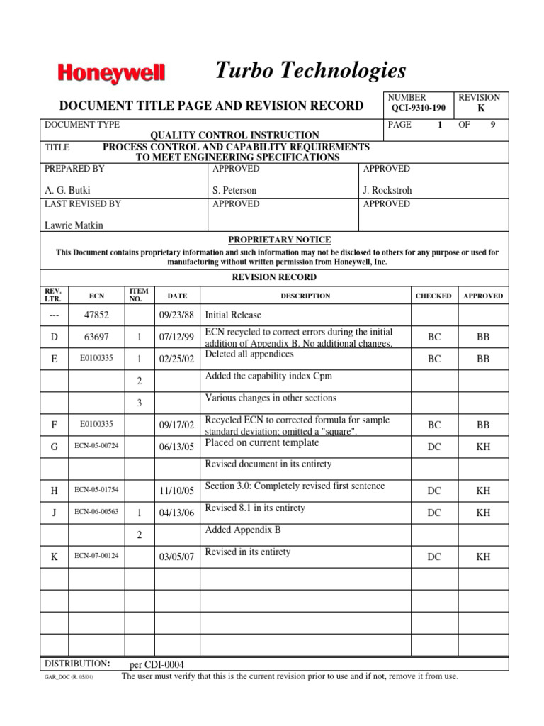 Qci 9310 190.K | PDF | Turbocharger | Sample Size Determination