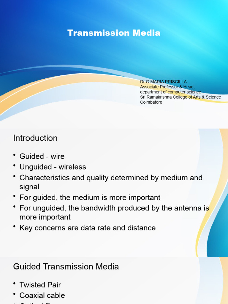 Transmission Media | Download Free PDF | Transmission Medium | Radio