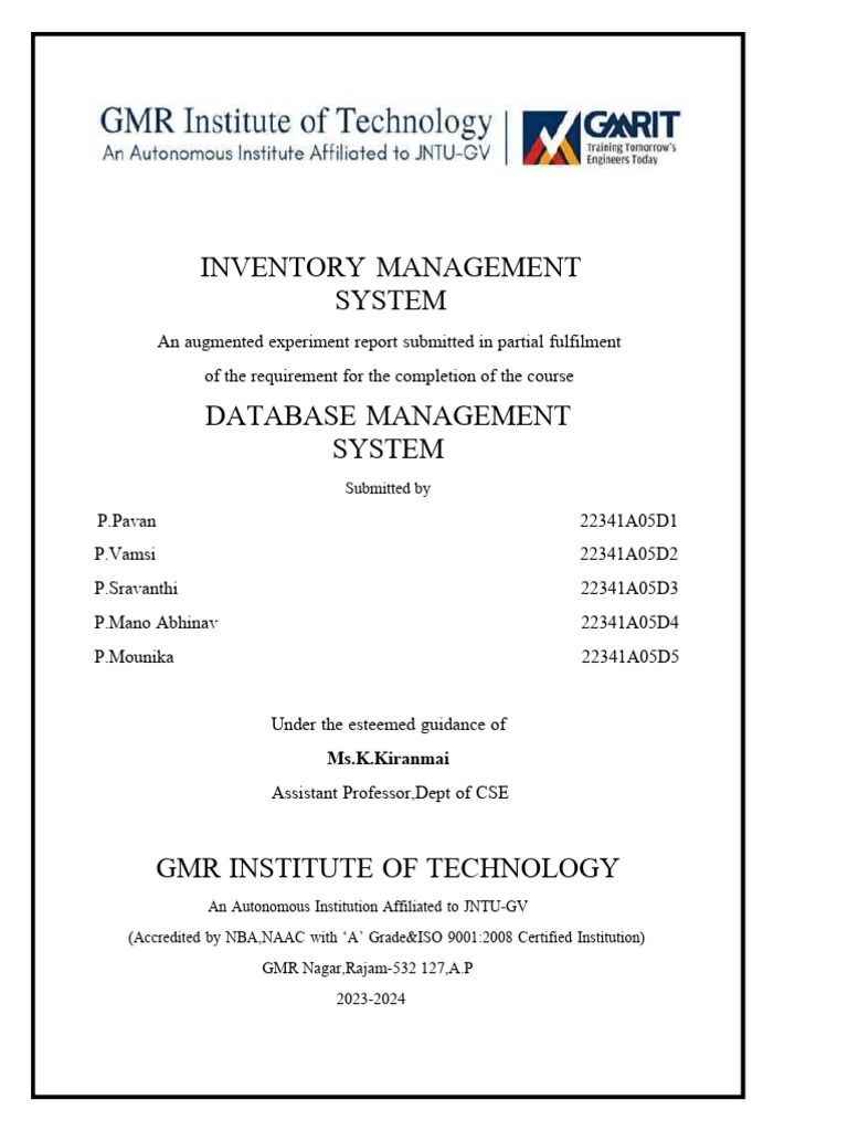Dbms 1 | PDF | Databases | Inventory