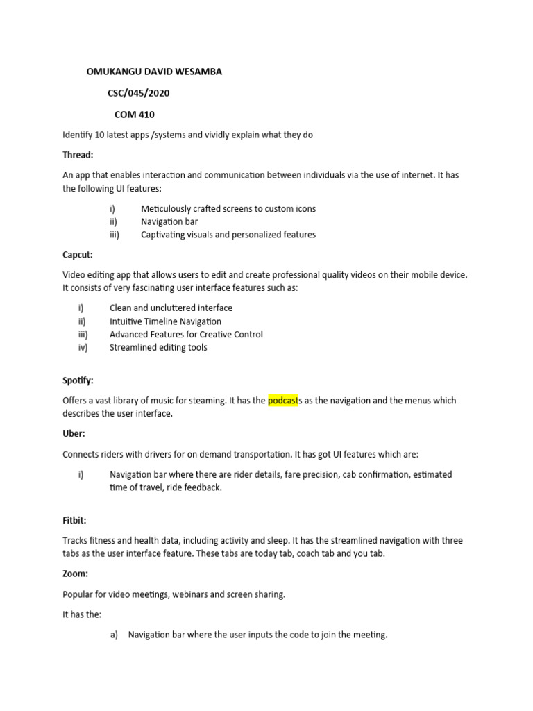 Com 410 | PDF | Icon (Computing) | User Interface
