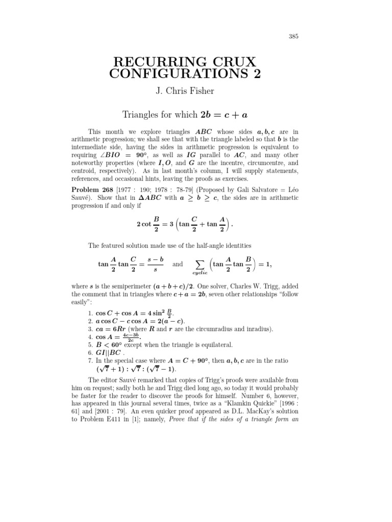 Recurring Crux Configurations 2 2b C+a 37.6 | PDF | Euclidean Geometry ...