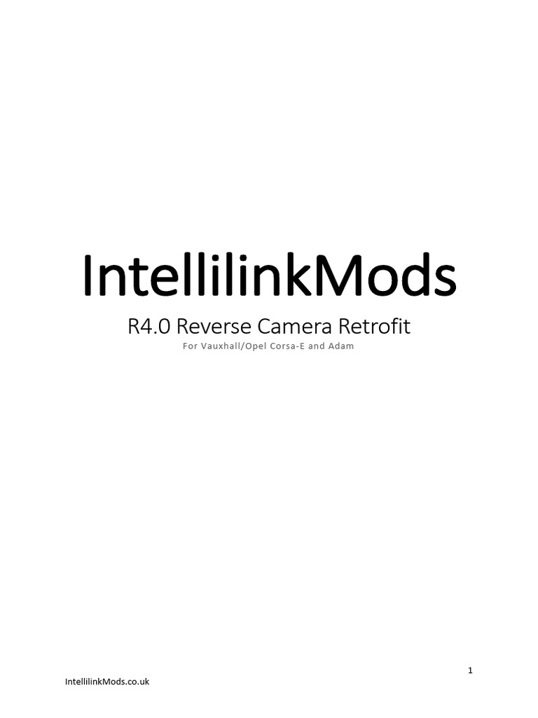 IntellilinkMods - Reverse Camera Retrofit | PDF | Electrical Wiring ...