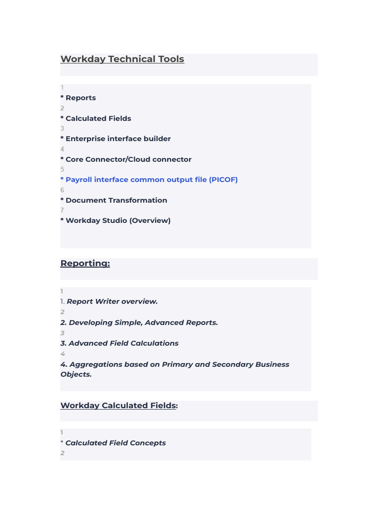 Workday Technical Tools | PDF