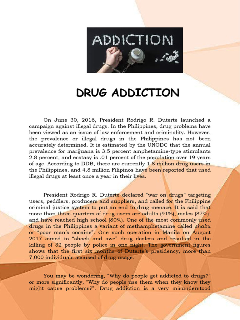 Drug Addiction | PDF | Adolescence | Psychoactive Drugs