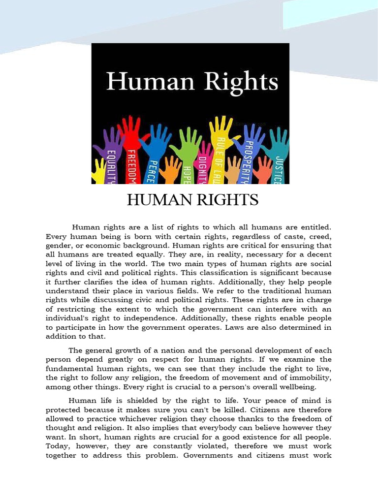 Human Rights | Download Free PDF | Human Rights | Rights