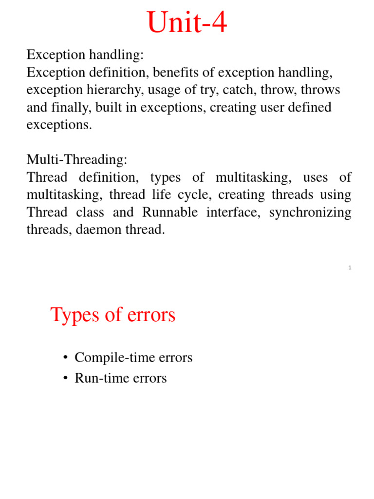 JAVA Unit 4 | PDF | Process (Computing) | Thread (Computing) JAVA Unit 4 | PDF | Process (Computing) | Thread (Computing)