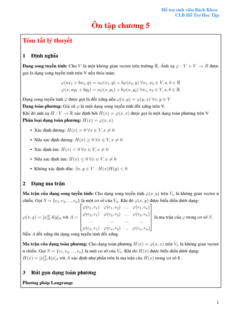 Bài tập - Đề bài - Chương 4 - CLB HTHT | PDF