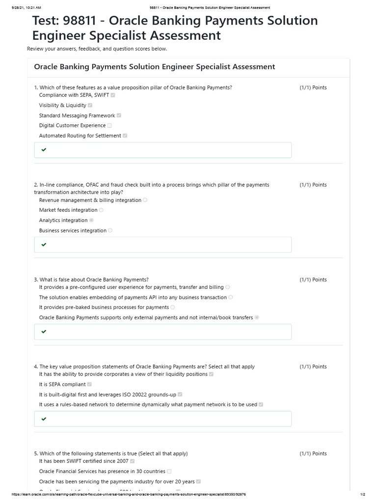 Oracle Flexcube Universal Banking And Oracle Banking Payments Solution Engineer Pdf Payment