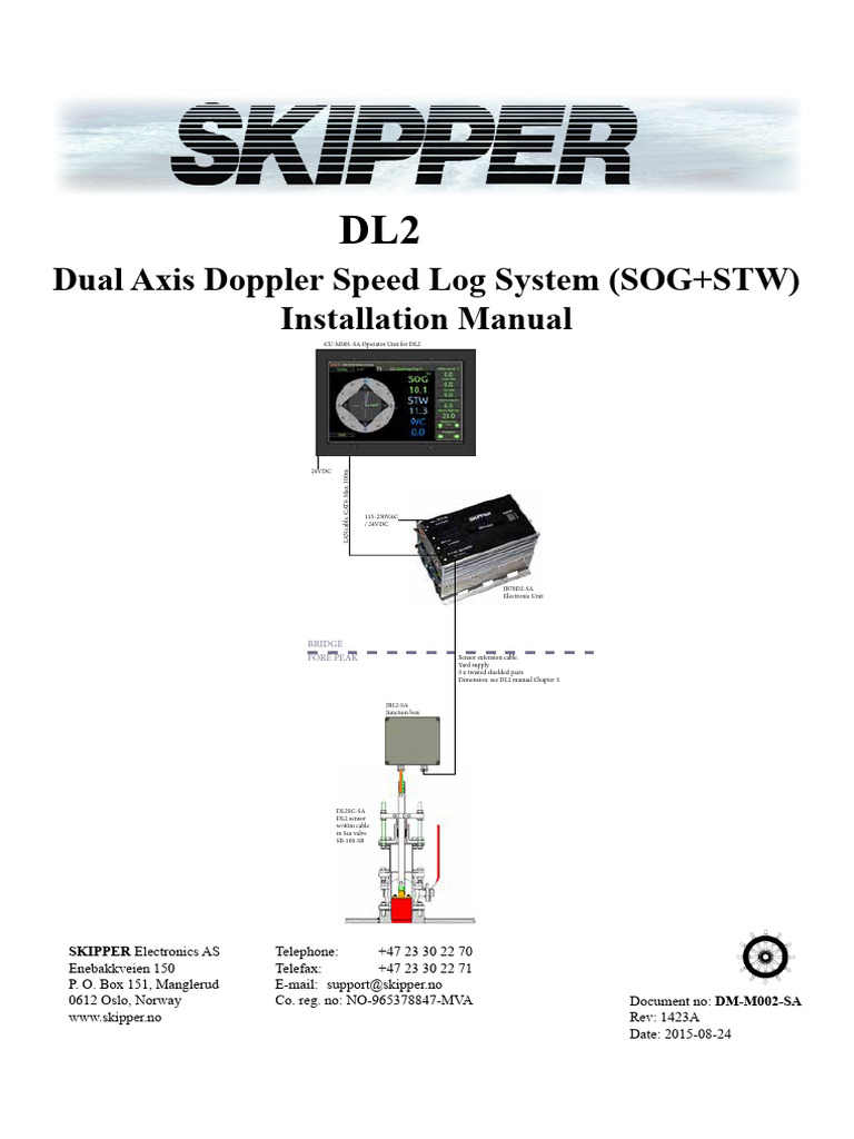 Speed Log Installation Manual | PDF | Electrical Connector | Power Supply