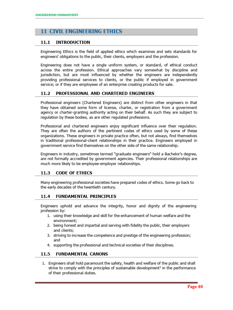 11 Civil Engineering Ethics | PDF | Engineer | Profession