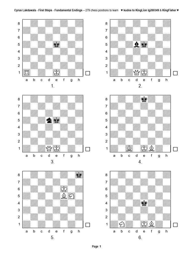 Chess Endgame Basics: 279 Positions | PDF | Chess