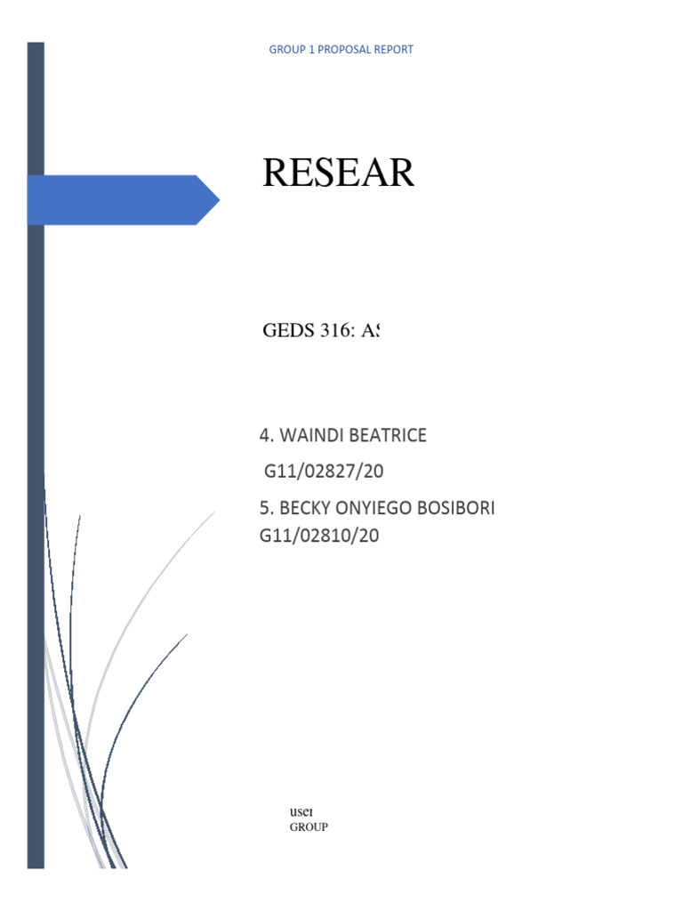 Components of Preliminary Pages in A Research Proposal Report | PDF
