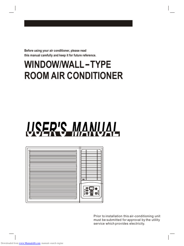 Windowwall Type Room Air Conditioner | PDF | Ac Power Plugs And Sockets ...