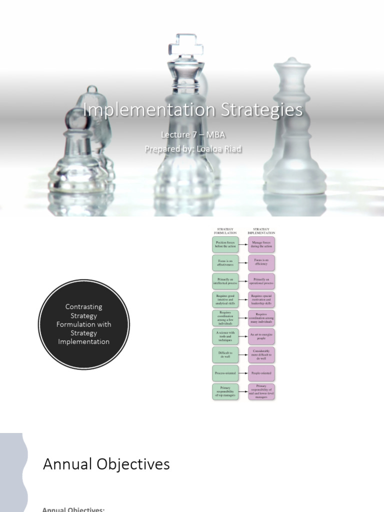 Lecture 7 Strategy Implementation and Control | PDF | Policy ...