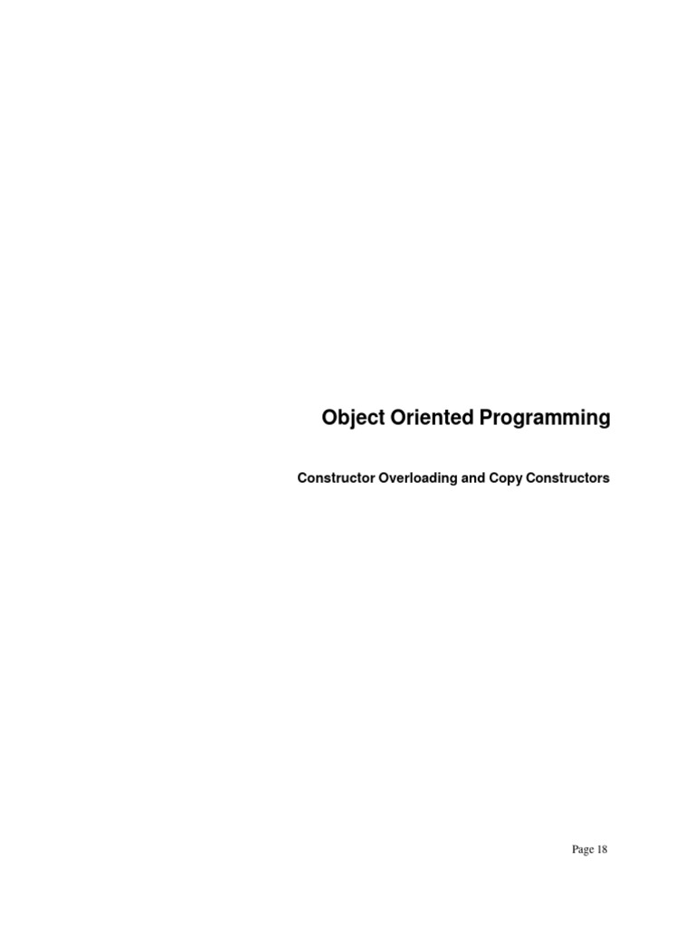 3-Constructor Overloading and Copy Constructor | PDF | Constructor (Object Oriented Programming ...