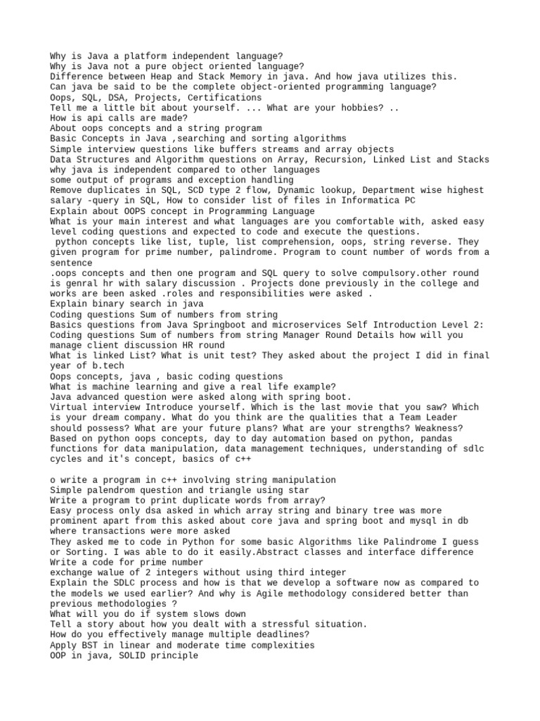 Cognizant | PDF | Object Oriented Programming | Method (Computer Programming)