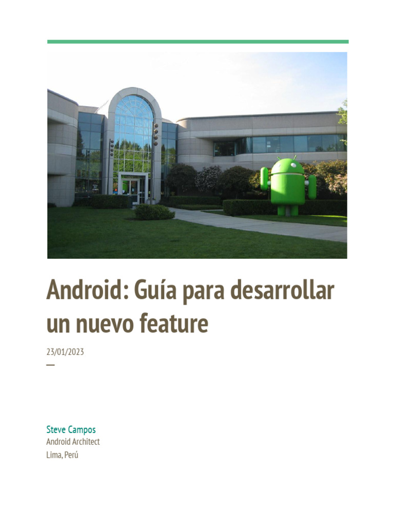 Android - Guía para Desarrollar Un Nuevo Feature | PDF | Aplicación ...
