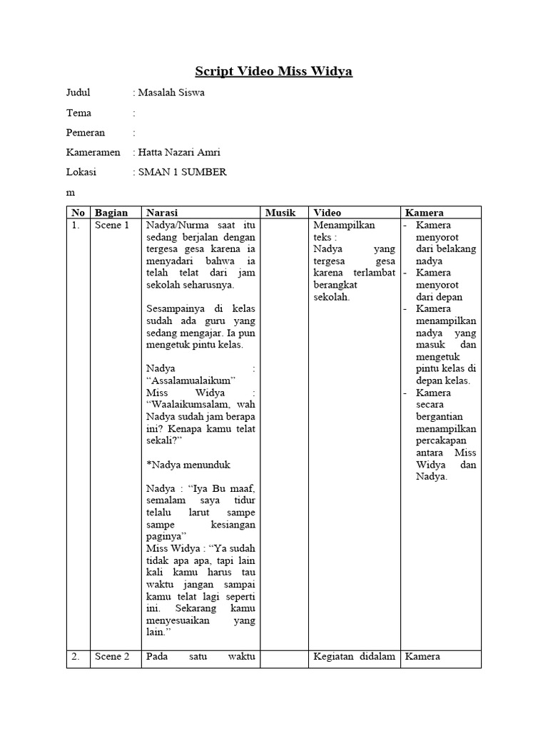 Script Video Tugas Bahasa Indonesia Negosiasi | PDF
