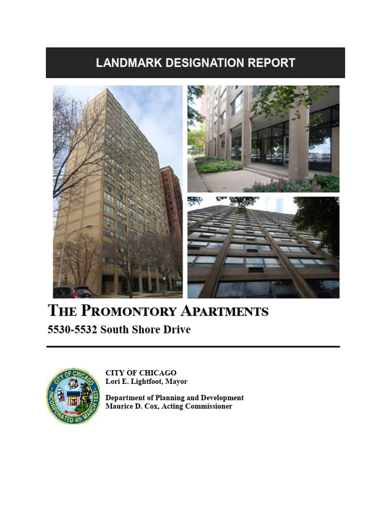 Promontory Apartments Landmark Report | PDF | Architectural Design ...