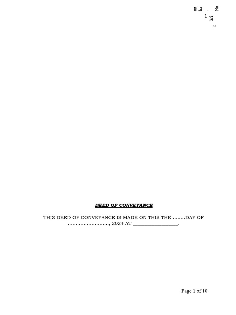 Land Conveyance Deed in Darjeeling | PDF | Inheritance | Private Law