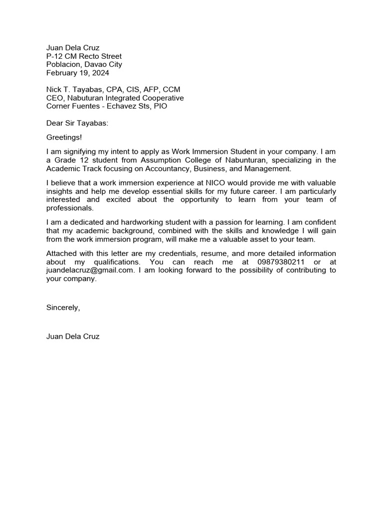 Application Letter Sample | PDF | Career & Growth | Social Science