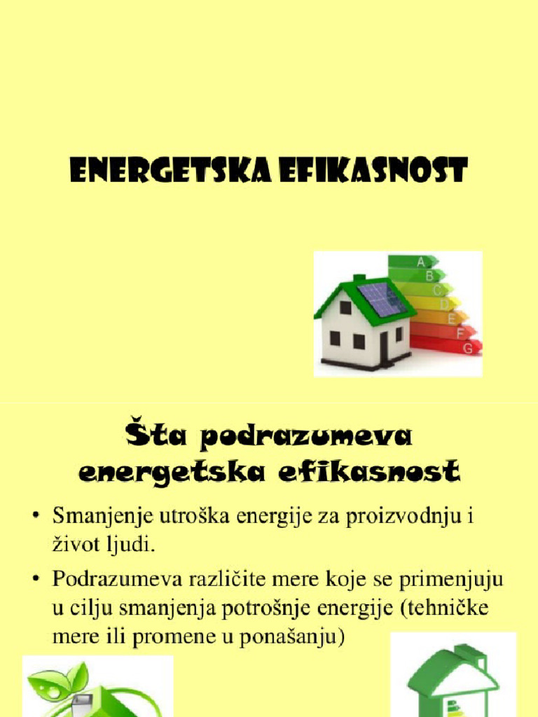 Energetska Efikasnost | PDF