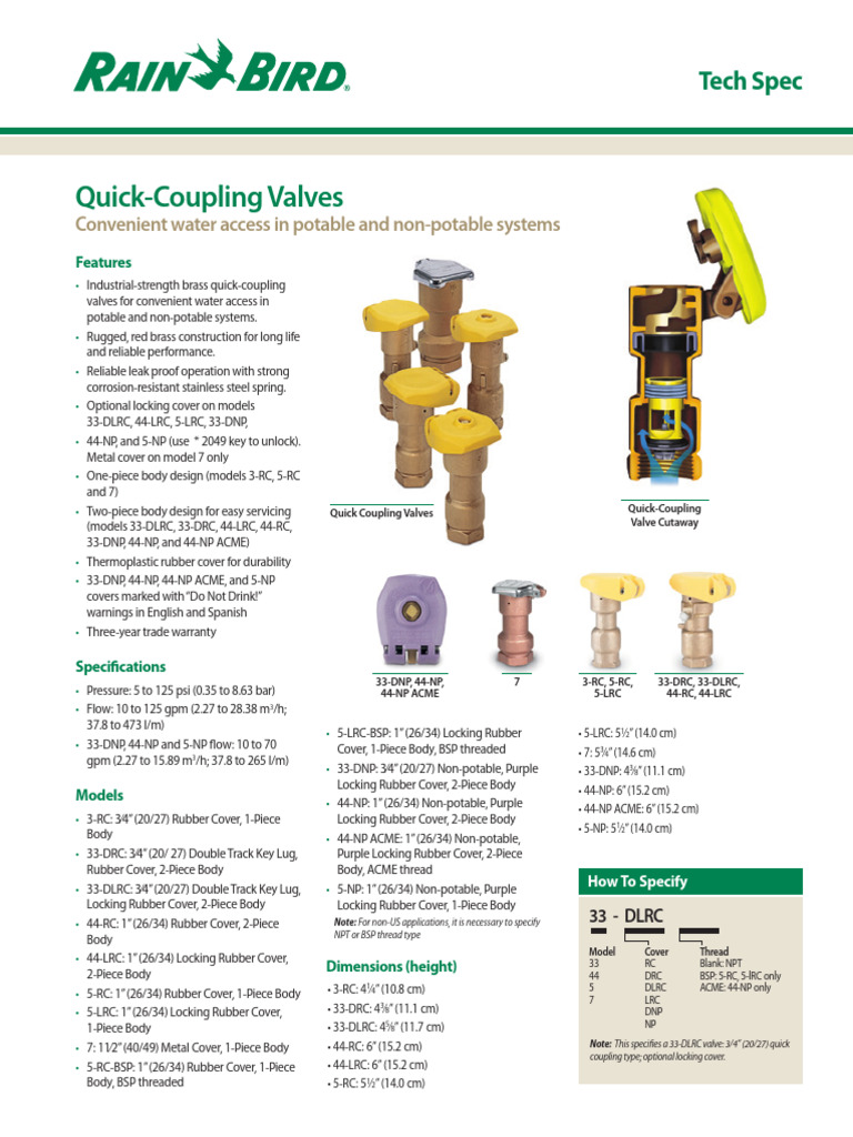 Katalog Quick Coupling Valve | PDF | Valve | Plumbing