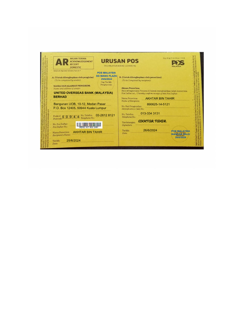 QB-1 AR Receipt | PDF