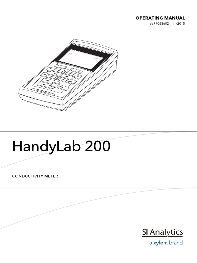 HandyLab-200 Conductivity-Meter 570-KB English PDF | PDF | Calibration ...