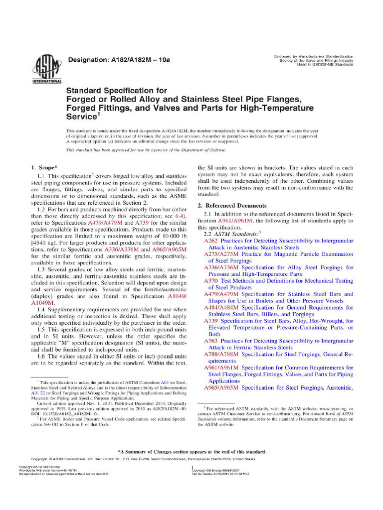 Astm A182 | PDF