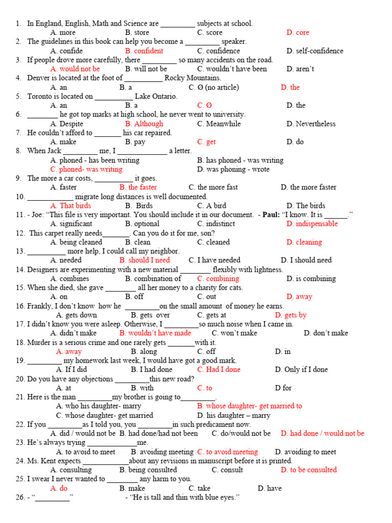 Grammar - Vocab 2 | PDF